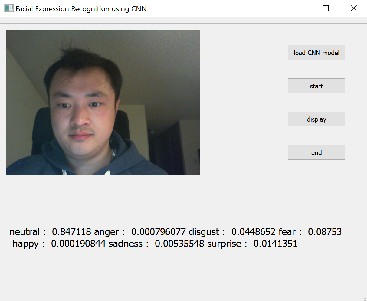 Fig 11: The GUI of the application running on Windows 10.